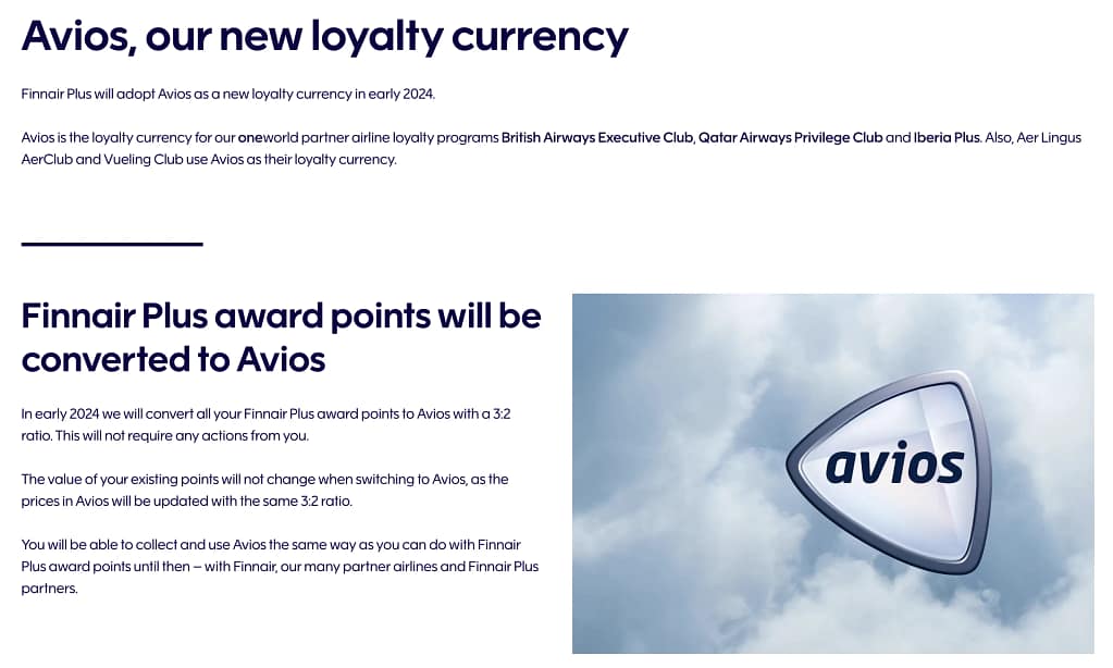 Finnair Adopts Avios In 2024: Convert Finnair Plus Points. | AirLapse