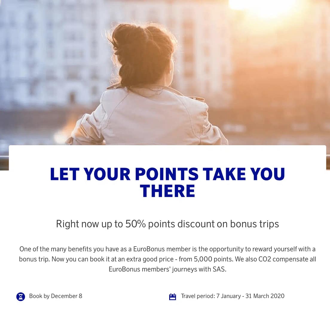 BOOK NOW: SAS Up To 50% Off When Booking With EuroBonus Points Before ...