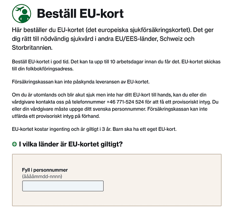 How To Order A European Health Insurance Card In Sweden (FREE And ...